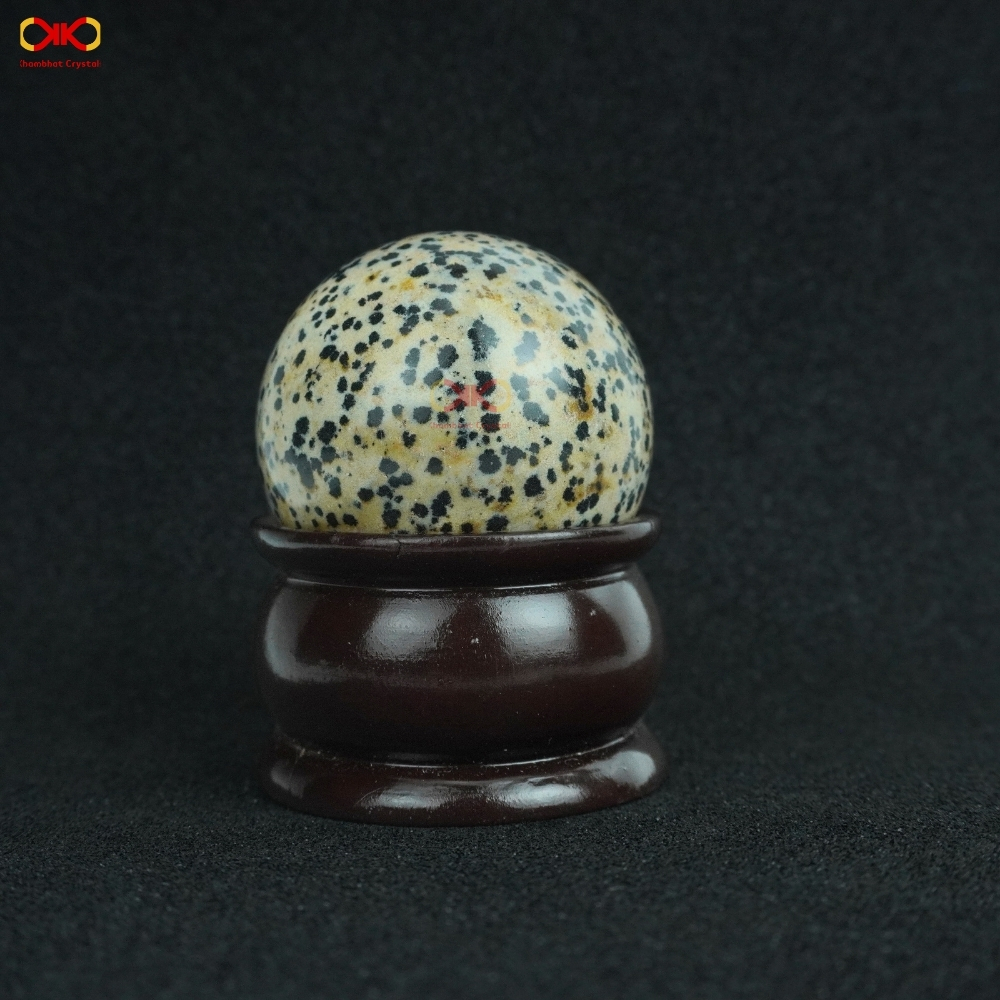 Dalmatian Jasper Sphere Ball | Khambhat Crystals