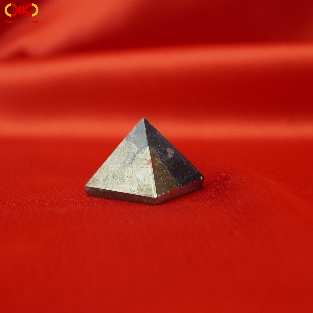 Pyrite Pyramid (Set of 10) (25-30 mm) | Khambhat Crystals