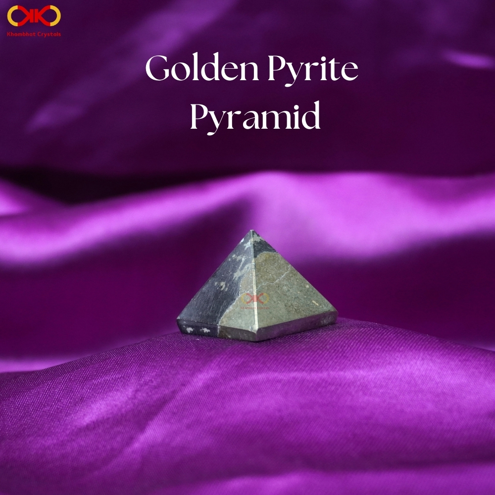 Pyrite Pyramid (Set of 10) (25-30 mm) | Khambhat Crystals