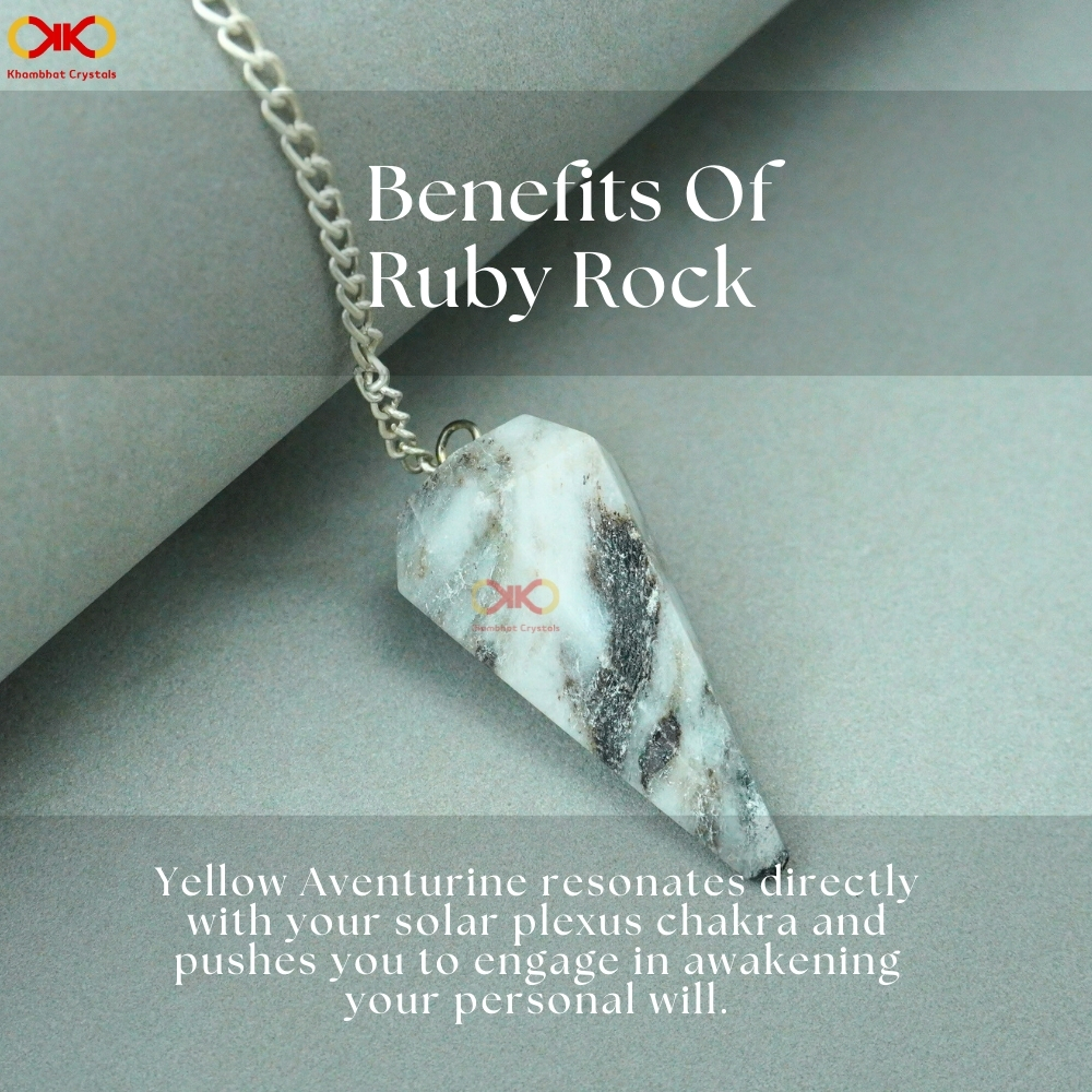 Ruby Rock Dowsing Pendulum | Khambhat Crystals