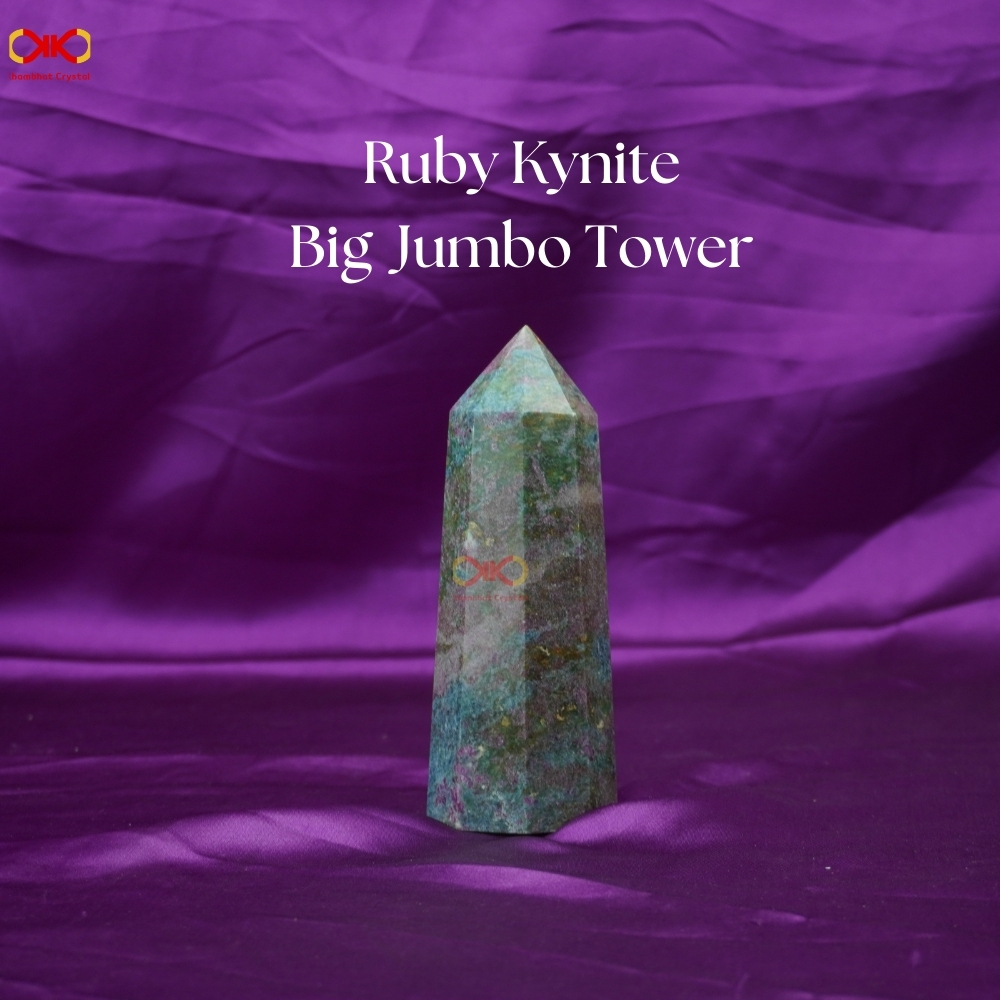 Ruby Kyanite Big Jumbo Tower (10 inch Approx.) | Khambhat Crystals
