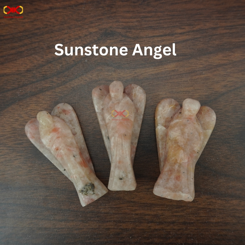 Sunstone Angel (3 Inch) | Khambhat Crystals