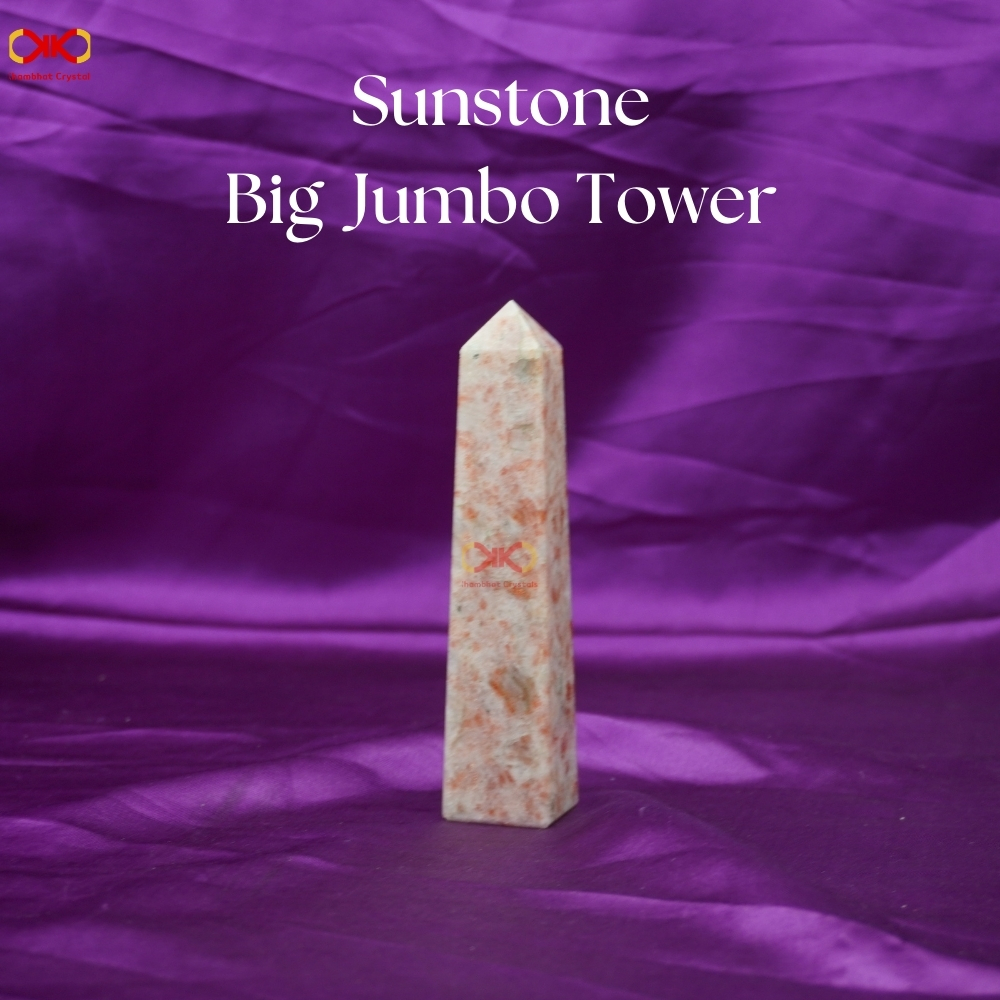 Sunstone Big Jumbo Tower (10 inch Approx.) | Khambhat Crystals