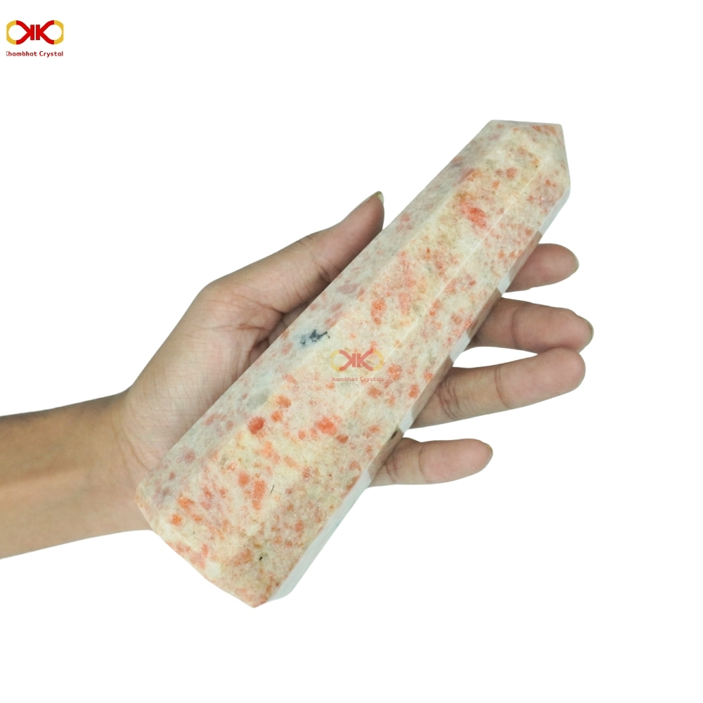 Sunstone Big Jumbo Tower (10 inch Approx.) | Khambhat Crystals