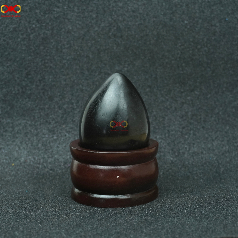 Black Shungite Crystal Egg | Khambhat Crystals