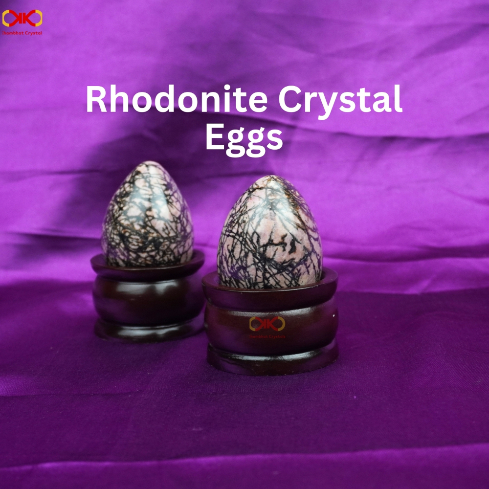 Rhodonite Crystal Egg | Khambhat Crystals