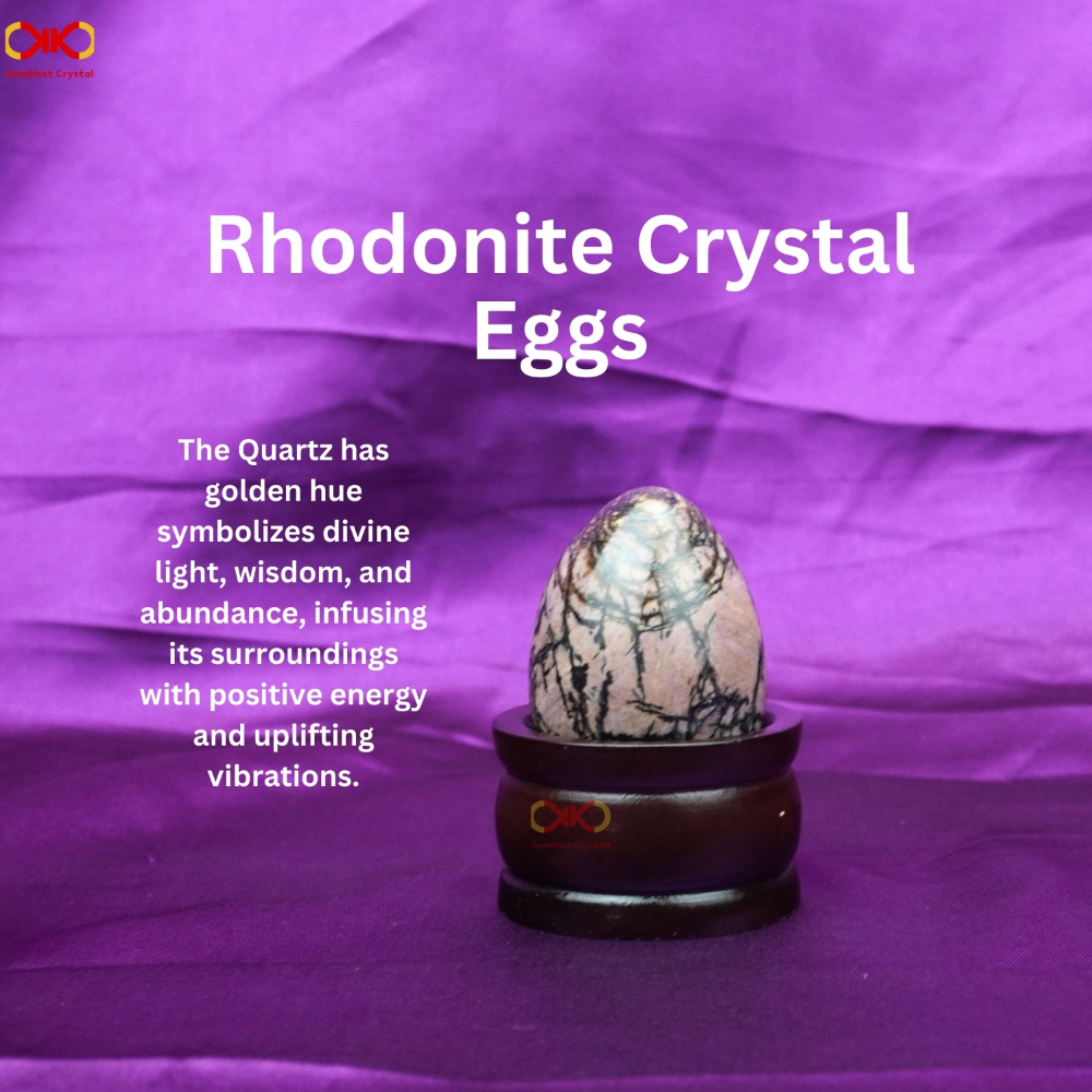 Rhodonite Crystal Egg | Khambhat Crystals