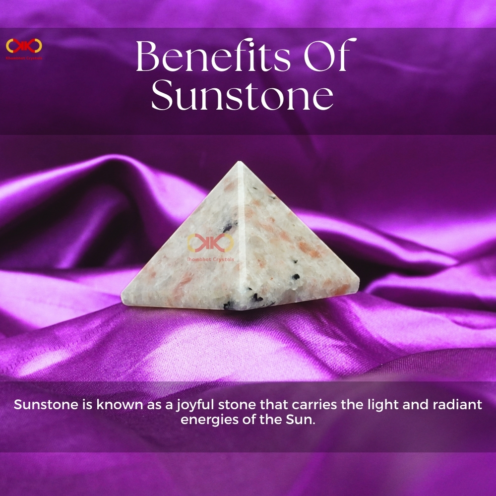 Sunstone Pyramid(KG Pyramid) | Khambhat Crystals