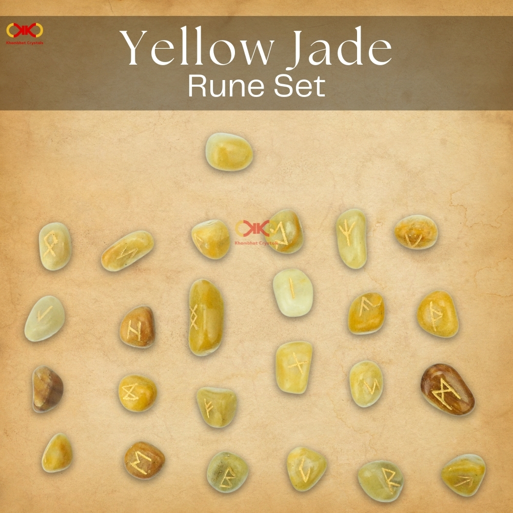 Yellow Jade Rune Set | Khambhat Crystals