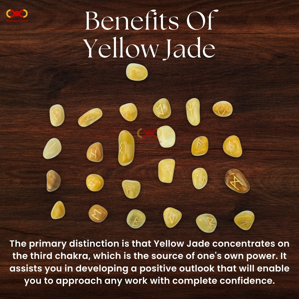 Yellow Jade Rune Set | Khambhat Crystals
