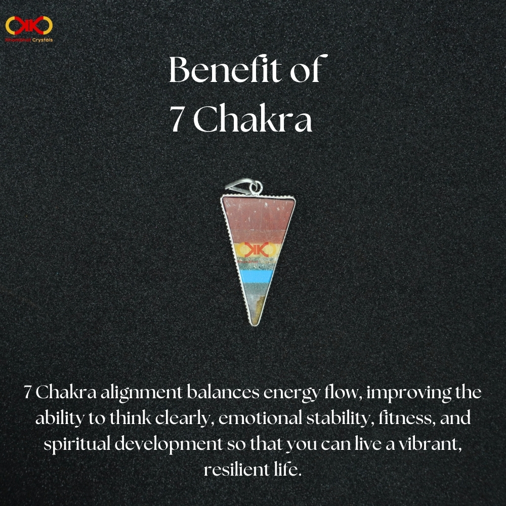 Buy 7 Chakra Bonded Triangle Frame Pendant | Direct Manufecturer