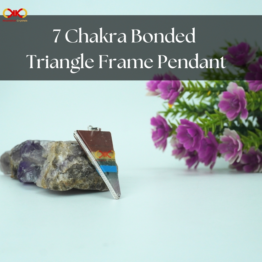 Buy 7 Chakra Bonded Triangle Frame Pendant | Direct Manufecturer